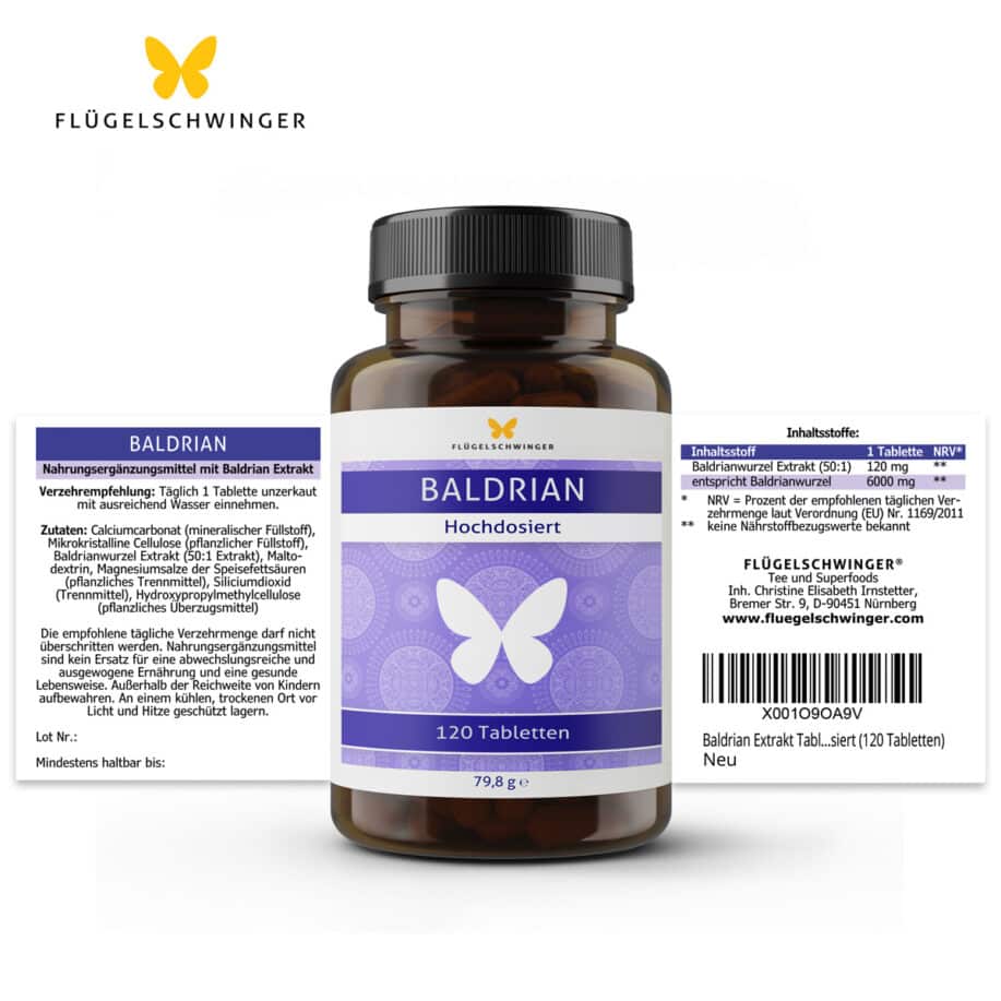 Baldrian Tabletten - Extra stark von FLÜGELSCHWINGER